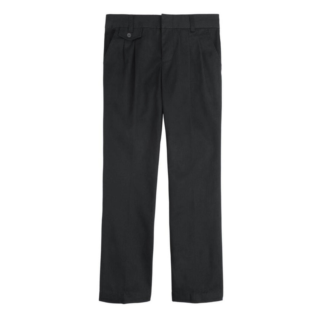Wholesale Girls School Uniform Flat Front Pants in Black. Sold in Bulk ...