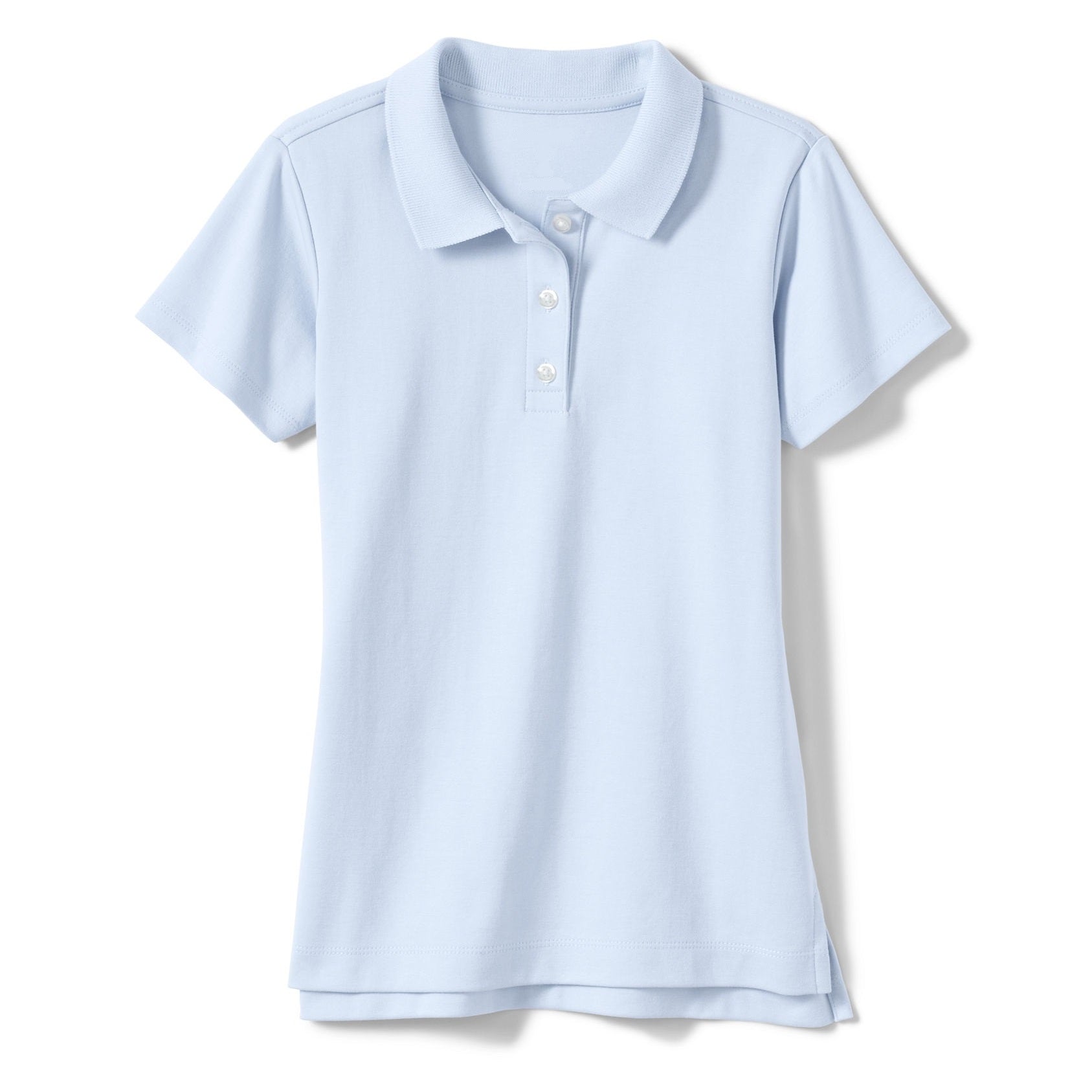 Wholesale Girls Short Sleeve School Uniform Polo Shirt - Light Blue ...