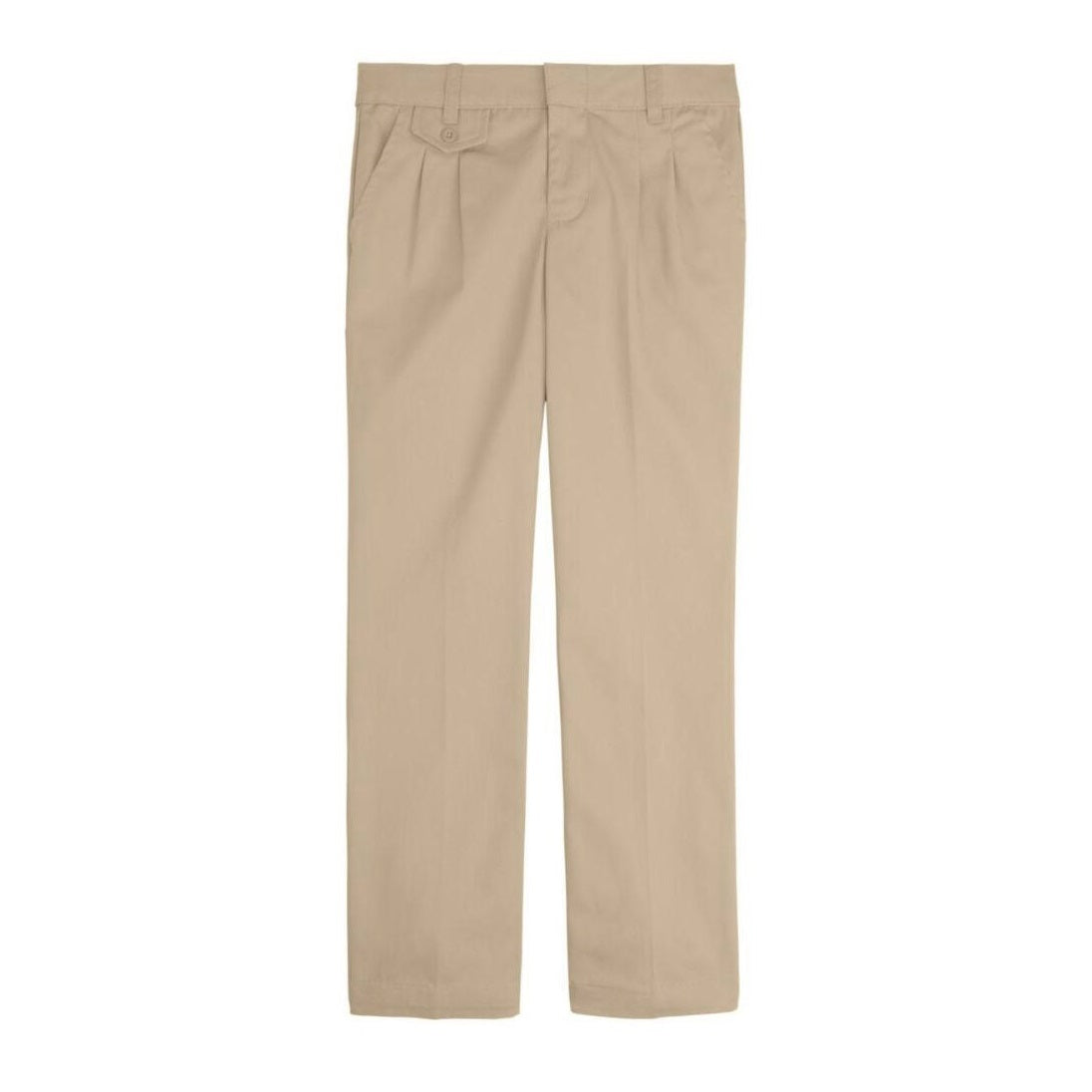 Wholesale Girls School Uniform Flat Front Pants in Khaki. Sold in Bulk ...